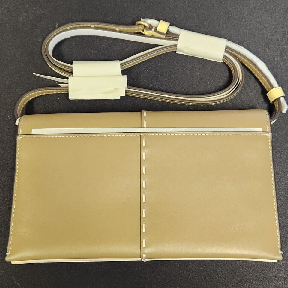 Tory Burch McGraw Leather Wallet Crossbody, Pebblestone / New Cream | eBay