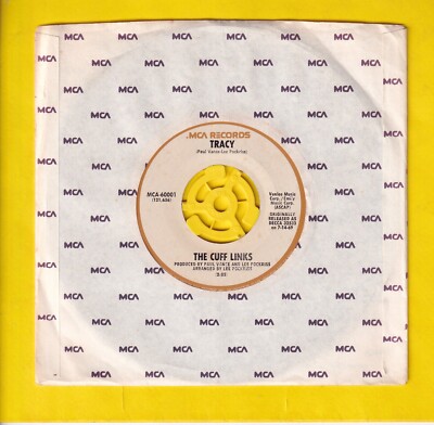 The Cuff Links , MCA (reissue) 45rpm single - Tracy / Where Do You Go ...