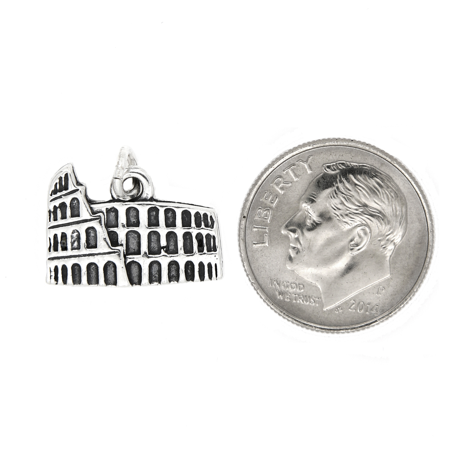 Sterling Silver Roman Colosseum Flavian Amphitheatre Coliseum Charm or ...