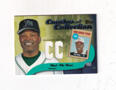2002 HAL MCRAE TOPPS COACHES COLLECTION DUAL GU JERSEY TAMPA BAY DEVIL RAYS/REDS | eBay