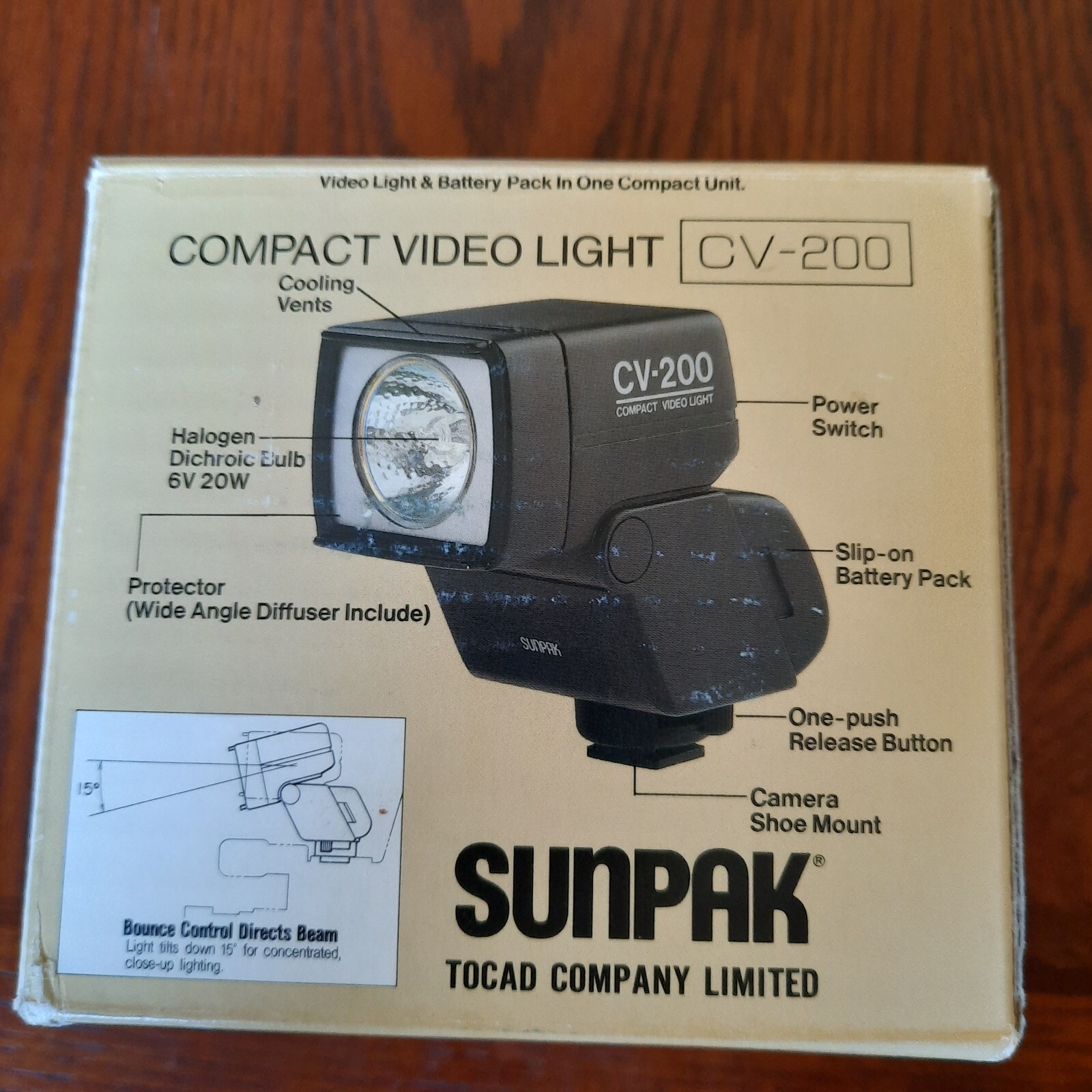 Sunpak+CV-200+Compact+Video+Light+With+Charger+%26+Owners+Manual for sale online | eBay