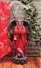SANTA MUERTE STATUE RED 12" HOLY DEATH WITH WINGS AND TWO SCYTHES ...