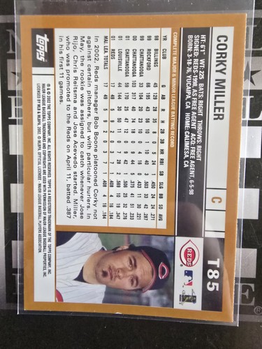 2002 Topps Traded & Rookies #T85 Corky Miller Reds | eBay