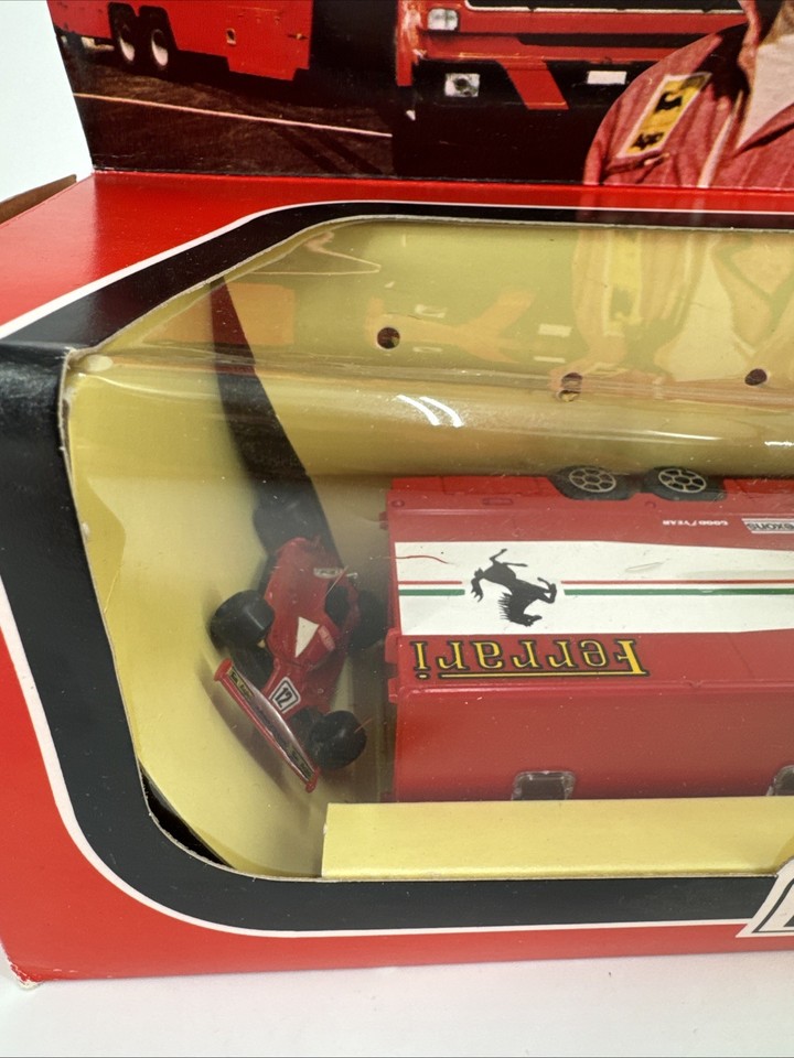 POLISTIL RJ 101 PORTAUTO TEAM FERRARI TRANSPORTER WITH 312 T2 RED 1/43 ...