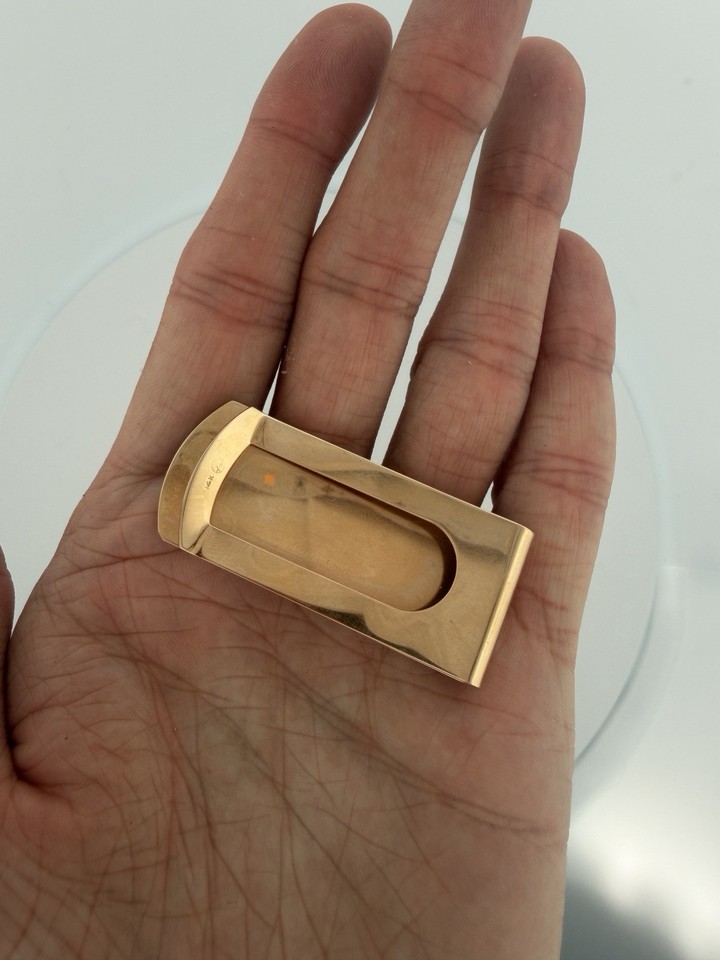 Men's 14k Yellow Gold Solid Money Clip Money Holder 1.75 14-15 Grams ...