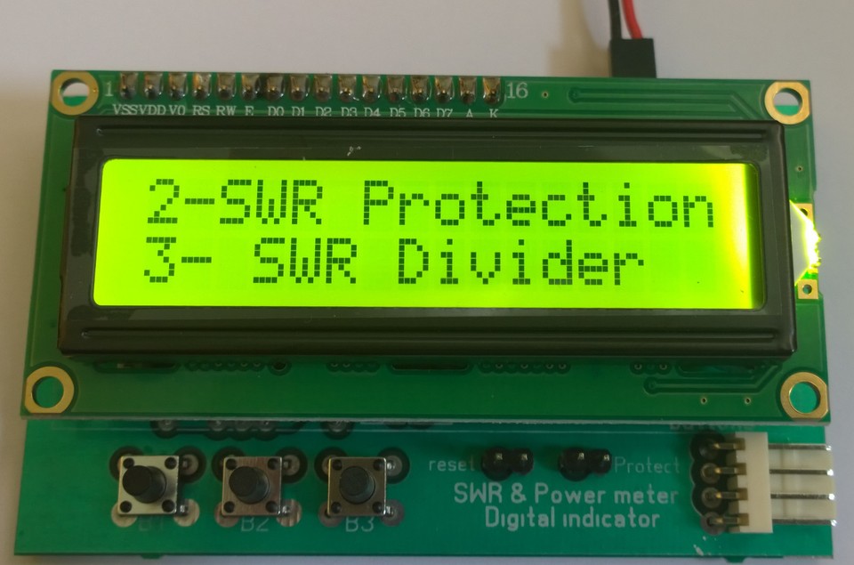 SWR Power digital meter kit with protection LCD HF 2-50 Mhz up to 1500W ...
