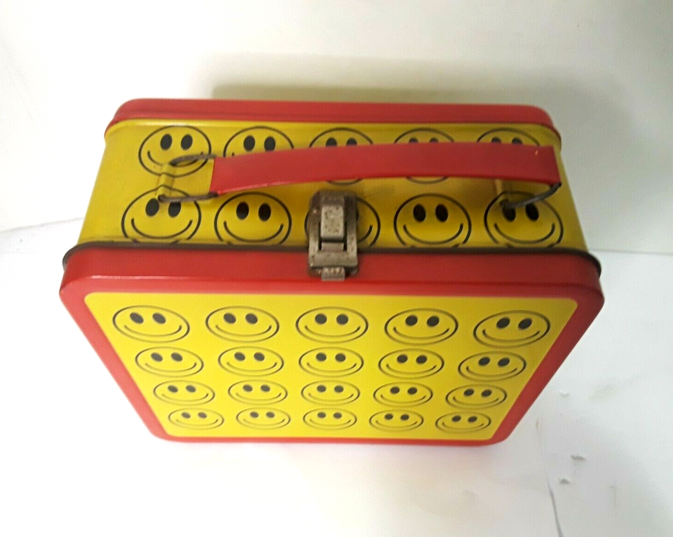 Smiley face Metal Tin Lunch Box | eBay UK