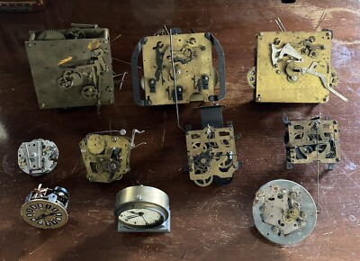 Antique Winding Clock movement set of 10 | eBay