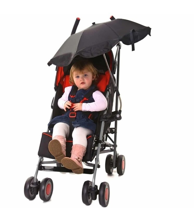 John Lewis Black Universal Travel Sun Parasol for Buggy Stroller ...