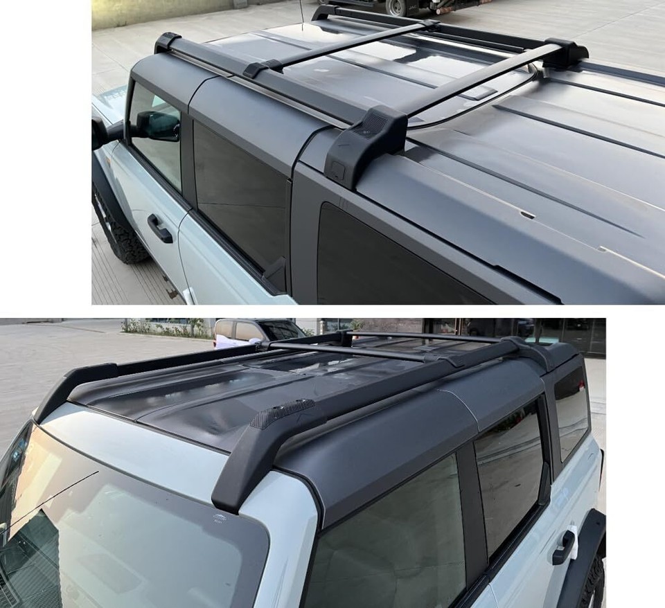 Roof Rack Cross Bars & Side Ladder & Side Box for 2021-2026 Ford Bronco ...