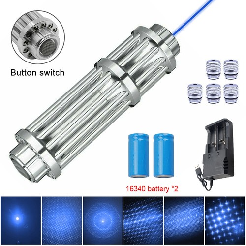 5mW Blue Burning Laser Pointer Adjustable Visible Beam Dot Light 450nm ...