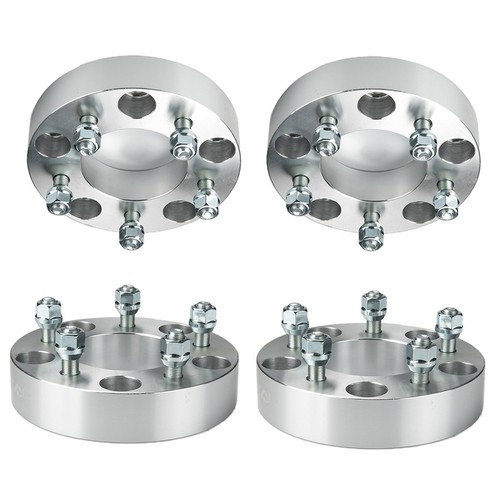 Silver 1.5''thick/5x5.5inch-5x5 Wheel Spacers 1/2 studs - 87.1mm for ...