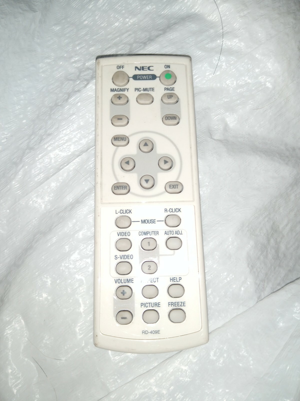 Fastshipping🇺🇲 NEC RD-409E Projector Remote Control White VT670 VT676 ...