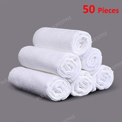 25 x Premium Face Washer Wipe Quality Plain towels 100% Cotton 27x27cm ...