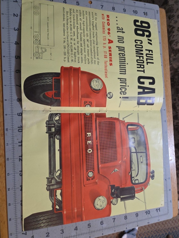 1956 REO Truck Brochure Cummins Turbo Diesels F-Series | eBay