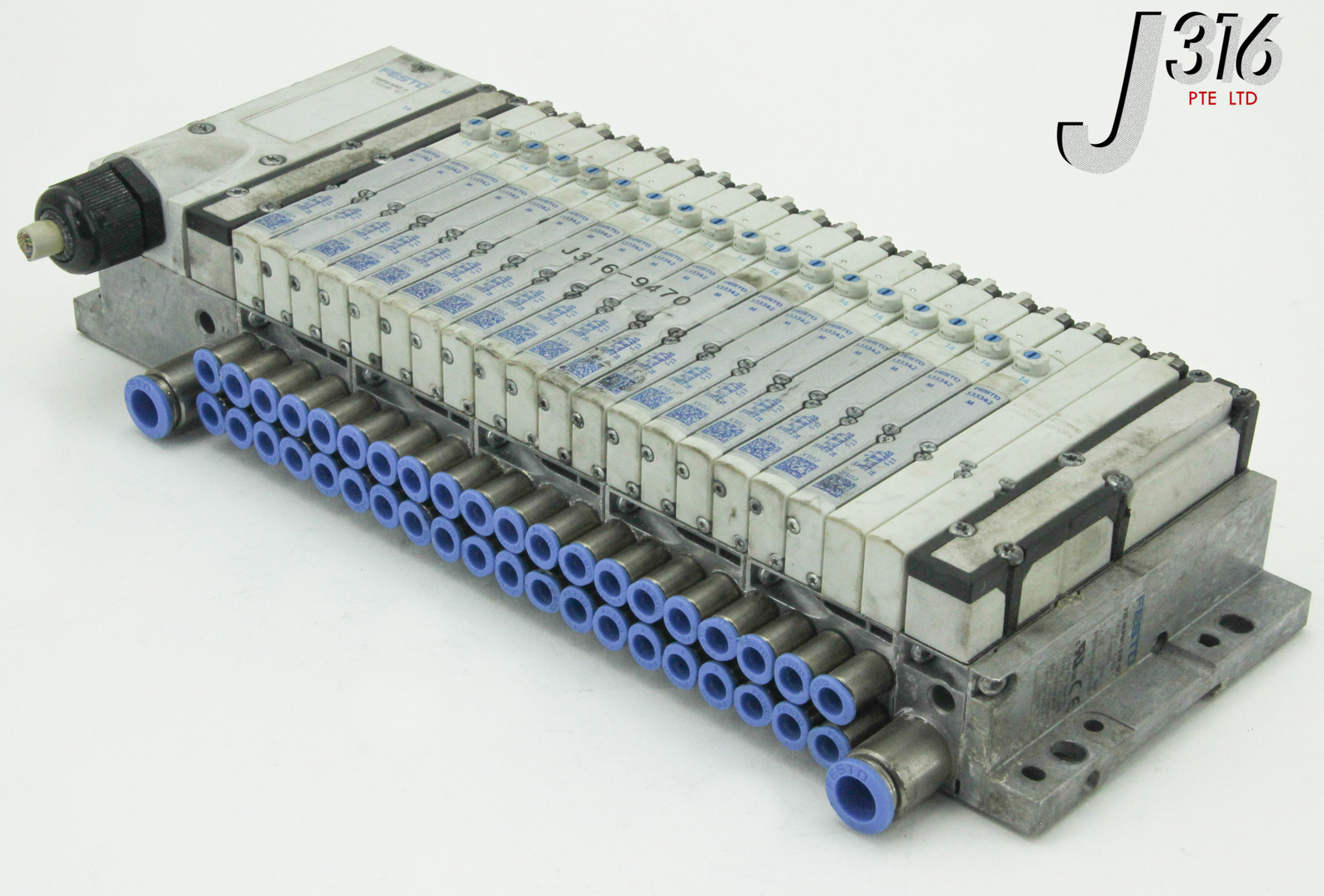 9470 FESTO 20-SLOT SOLENOID MANIFOLD 533342, 32E-MPM|32P-SG VMPA-KMS-H ...