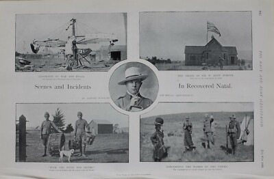1900 PRINT RECOVERED NATAL GRAVE OF SIR PENN SYMONS EXAMINATION OF A ...