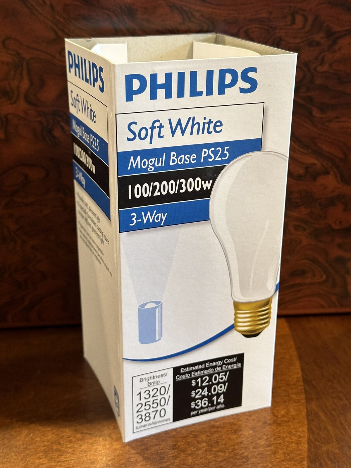 Ps25 3 Way Bulb GE Soft White 100/200/300W Incandescent PS25 Tri-Light ...