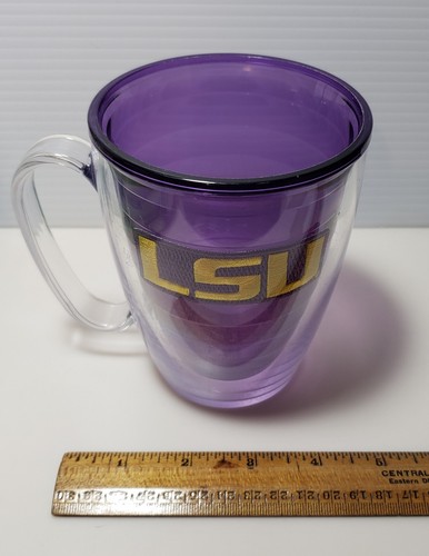 LSU Tigers Tervis Beer Mug Coffee Cup Double Wall Purple Yellow College ...