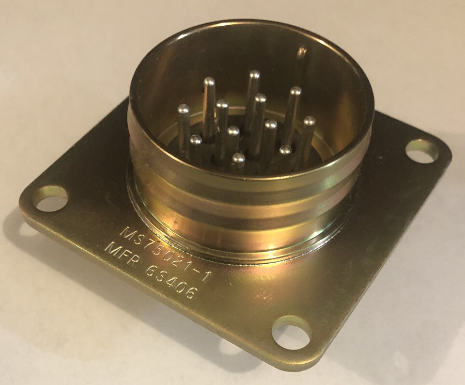 MS75021-1 Trailer Socket Military 12 Pin Brass Electrical Connector ...