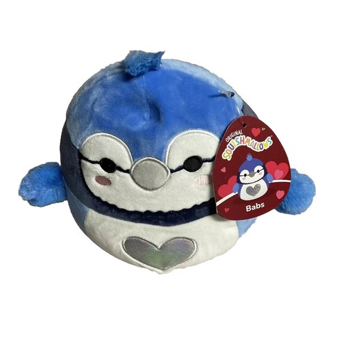 8” Babs Bluejay Bird Valentine Heart Blue Jay Squishmallow 2023 Plush ...