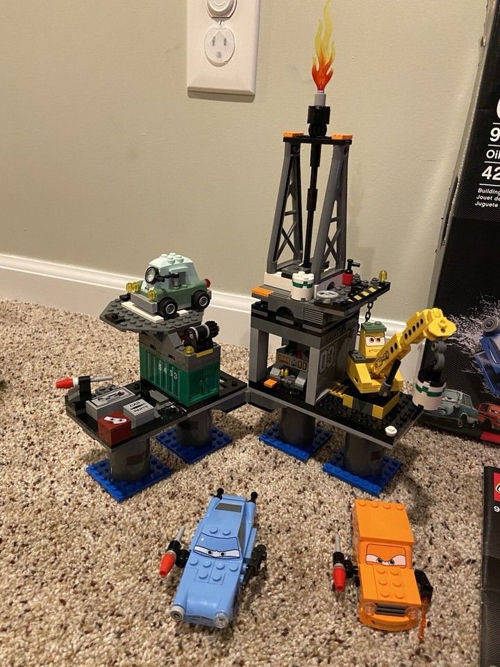 (9486) LEGO Cars: Oil Rig Escape 99% Complete RETIRED MCQUEEN DISNEY ...
