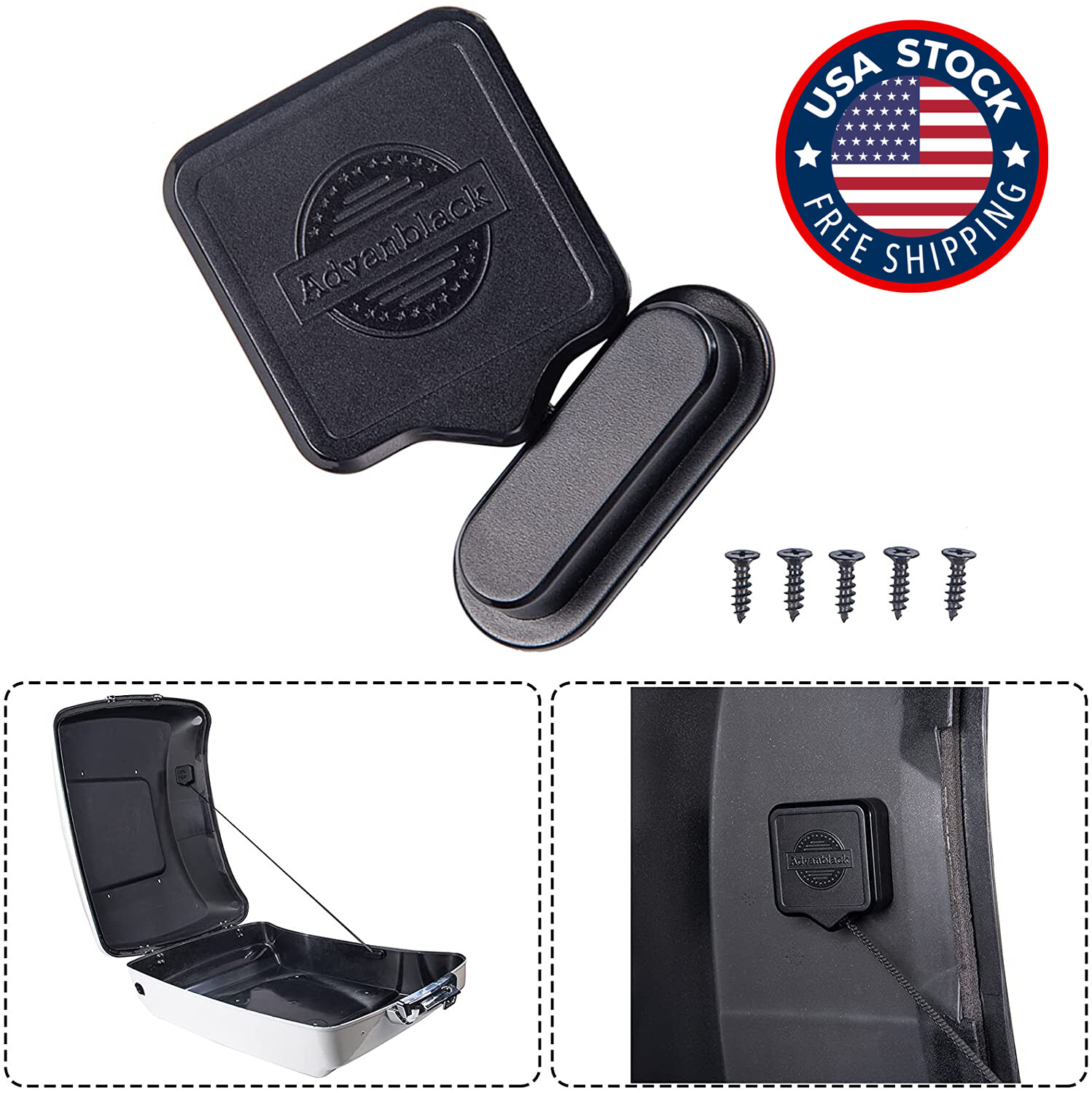 Tour Pack Lid Tether Retractable Cable For Harley King Chopped Razor ...