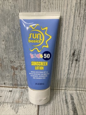 Sun Basics 50 SPF Sunscreen Lotion 3 fl. oz.-Kids Expires 1/26 | eBay