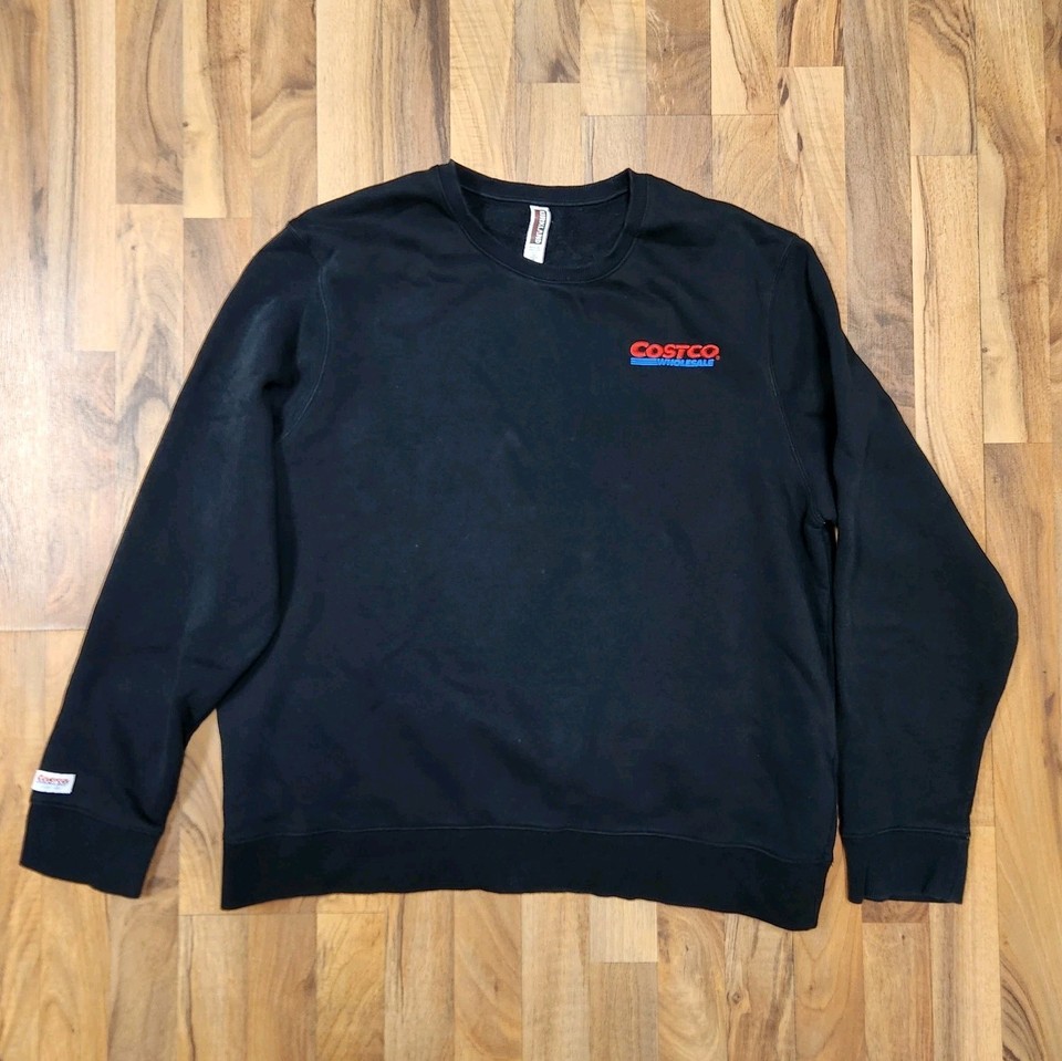 Costco Sweatshirt Kirkland Signature Unisex Logo Black Crewneck XXL ...