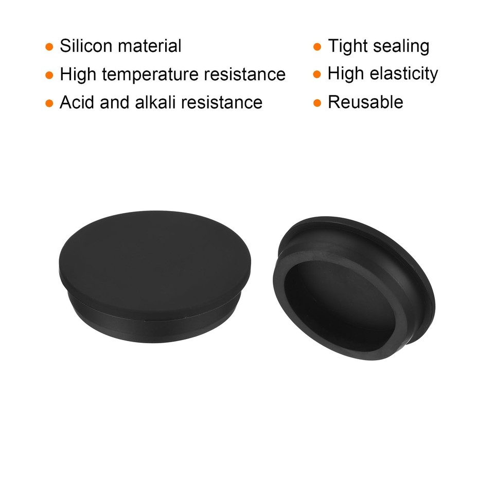 High Temp Silicone Plug Mount T Shaped Solid Rubber Stopper 70mm OD 2 ...