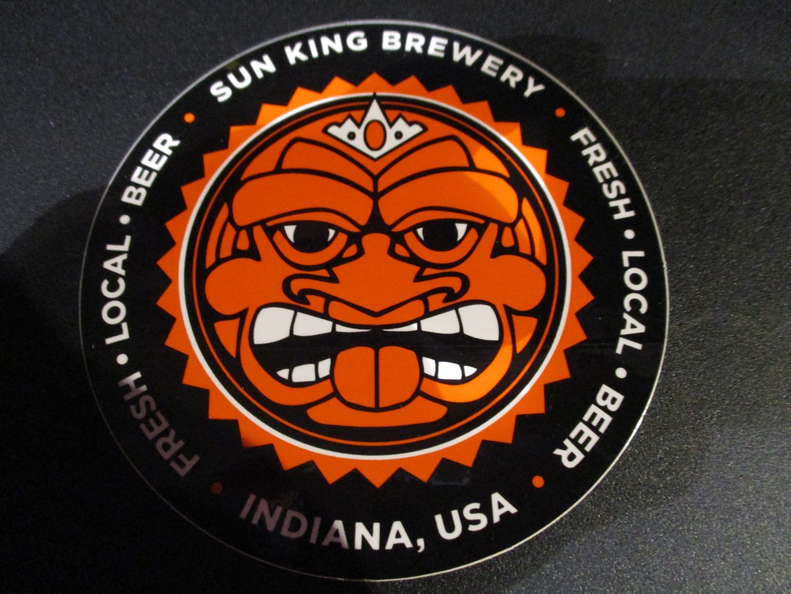 SUN KING BREWING Indianapolis logo Wee Mac blk STICKER decal craft beer ...