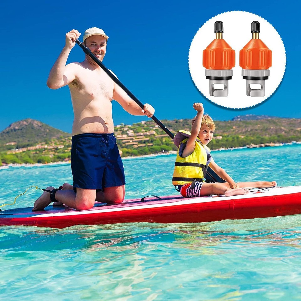 2 Pcs SUP Pump Adapter Inflatable Boat Air Valve Adaptor Paddle Board ...