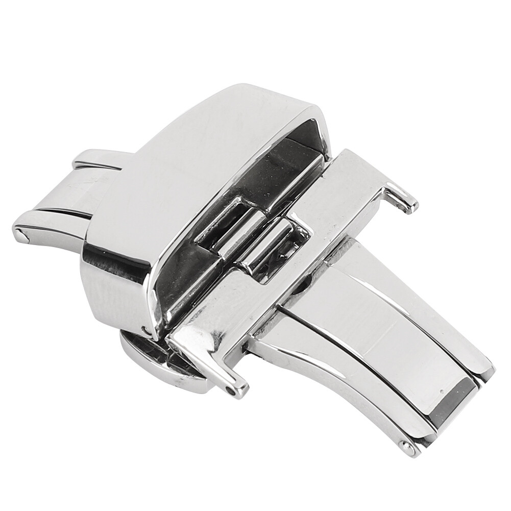 Stainless Steel Watch Clasp Buckle Watchband Clasp Replacement Silver ...