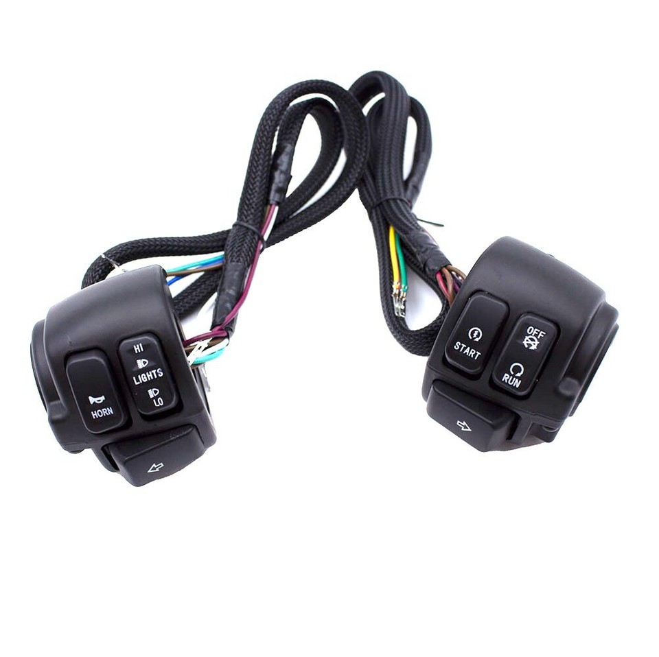 1" Motorcycle Handlebar Control Switches With Wiring Harness Kit For ...