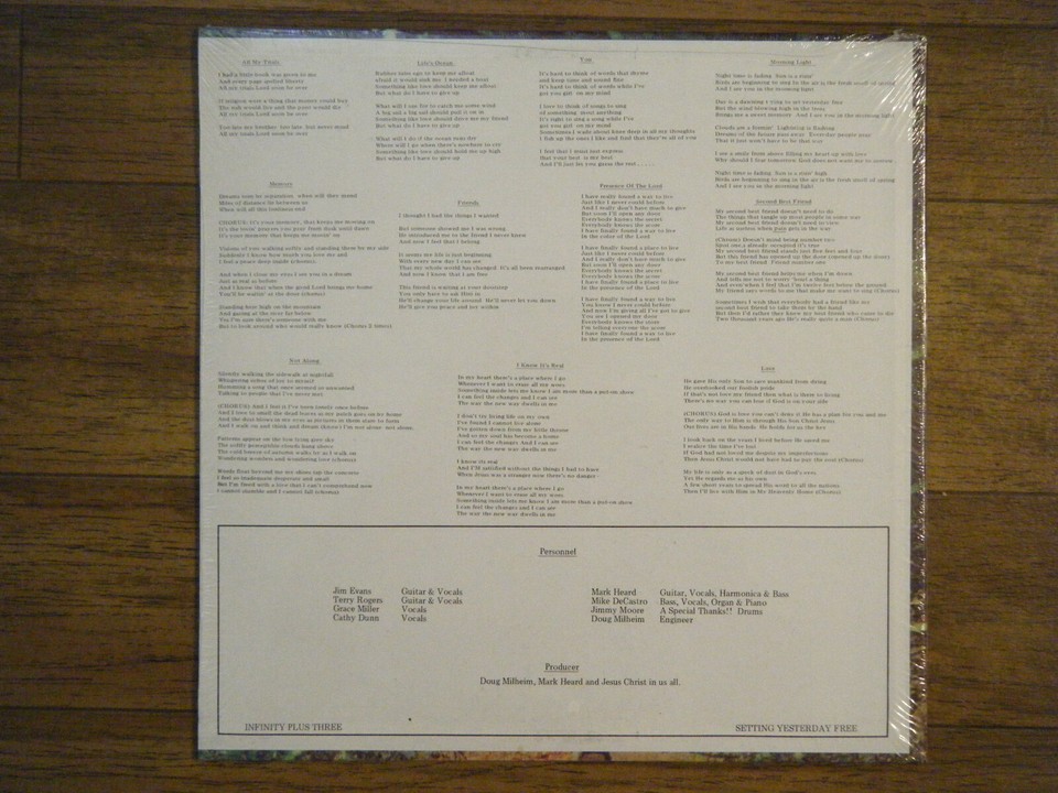 Infinity Plus Three Setting Yesterday Free Spirit Record The Rearest ...