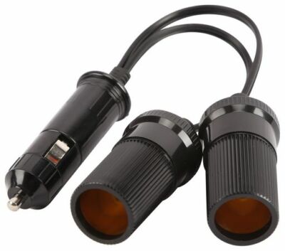 Cigarette Lighter Double Adapter 12V Car Twin Dual Extension Lead ...