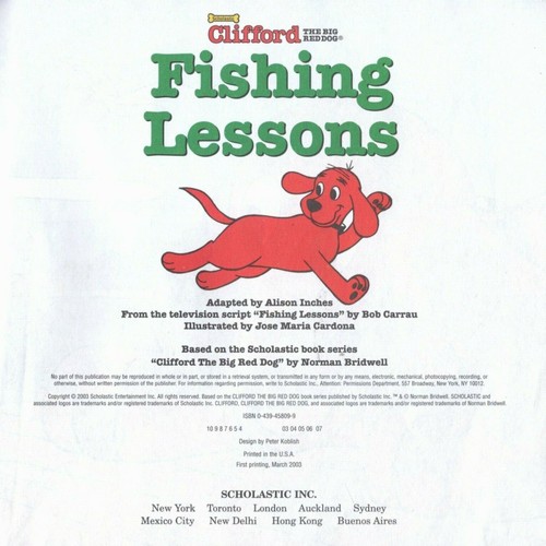 Clifford the Big Red Dog: Fishing Lessons adapted by Alison Inches | eBay