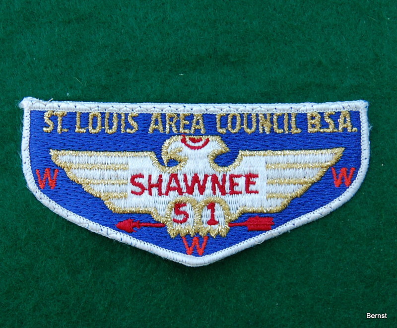 BOY SCOUT - SHAWNEE LODGE 51 OA FLAP - ST. LOUIS COUNCIL- MYLAR | eBay