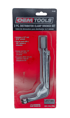 OEMTOOLS 70-035 2-Piece Distributor Clamp Wrench Set,9/16 Wrench and 1/ ...