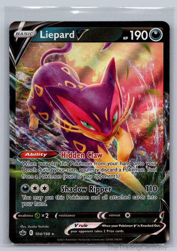 Liepard V - 104/198 Chilling Reign - Ultra Rare Holo - Pokemon TCG - NM ...