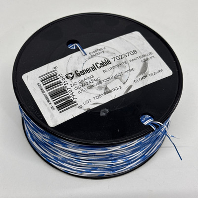 General Cable Cross Connect Wire 24 AWG BL/WH 1000' Reel Cable Spool ...