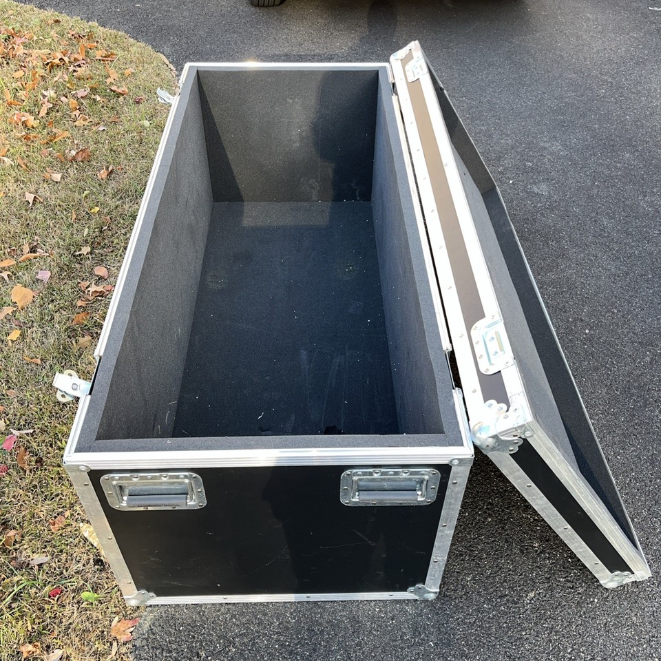 Large 58” Coffin Style Foam Padded Road Case / Shipping Container | eBay
