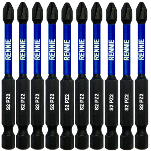 PZ2 75mm Long Impact Duty Screwdriver Drill Driver Bits Pozidriv Pozi 2 ...