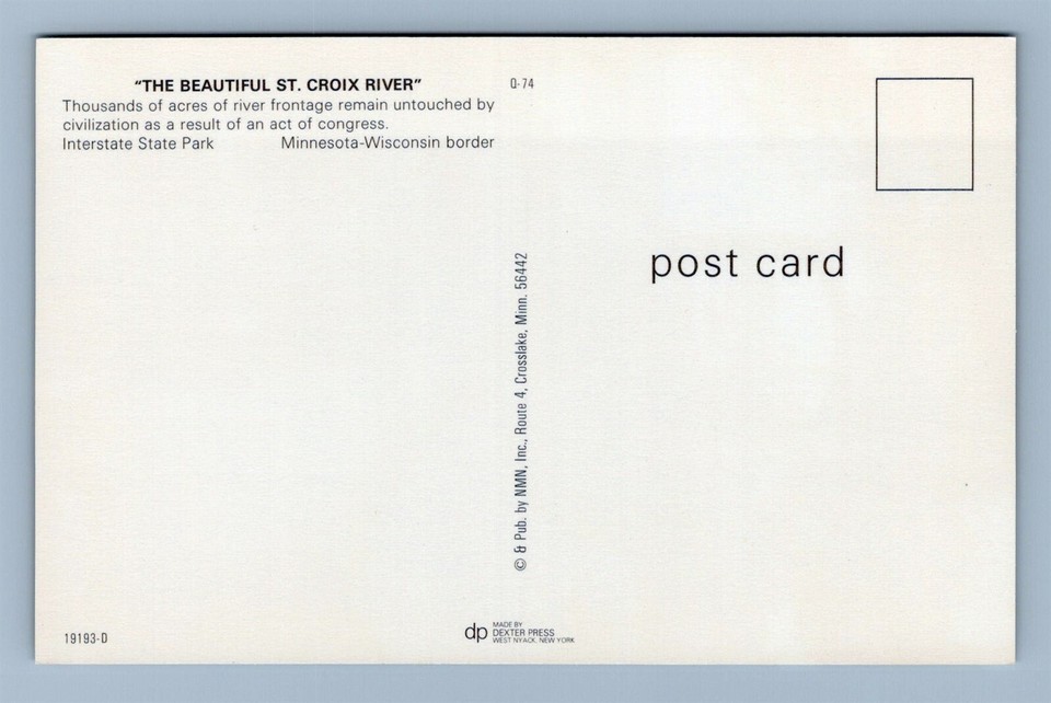 Saint St Croix River Interstate State Park Minnesota Wisconsin Border ...