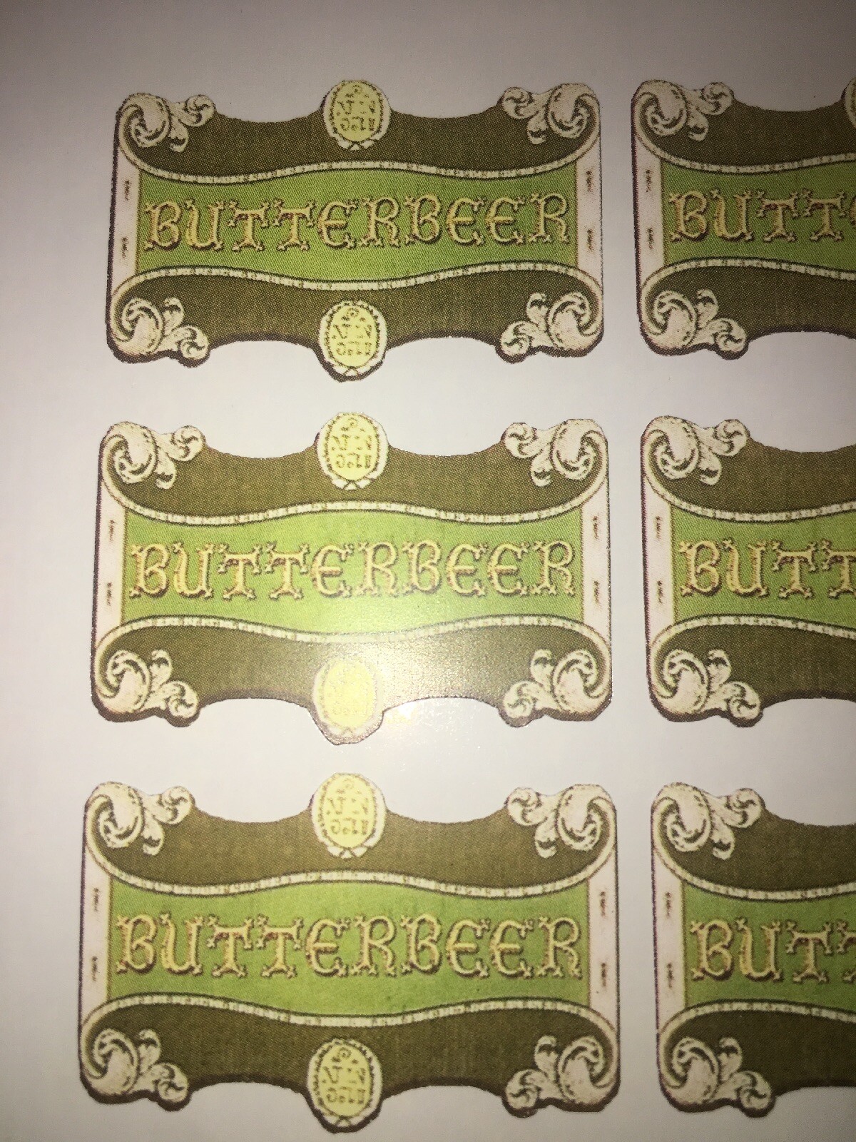 Lot 32 Sm Butterbeer Sticker 1”x1.54 Labels Harry Potter Party Prop DIY ...