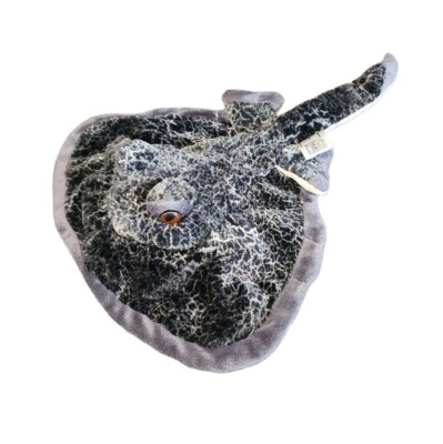 Fiesta Toys Stingray Manta Plush Stuffed Animal Realistic Toy Spotted ...