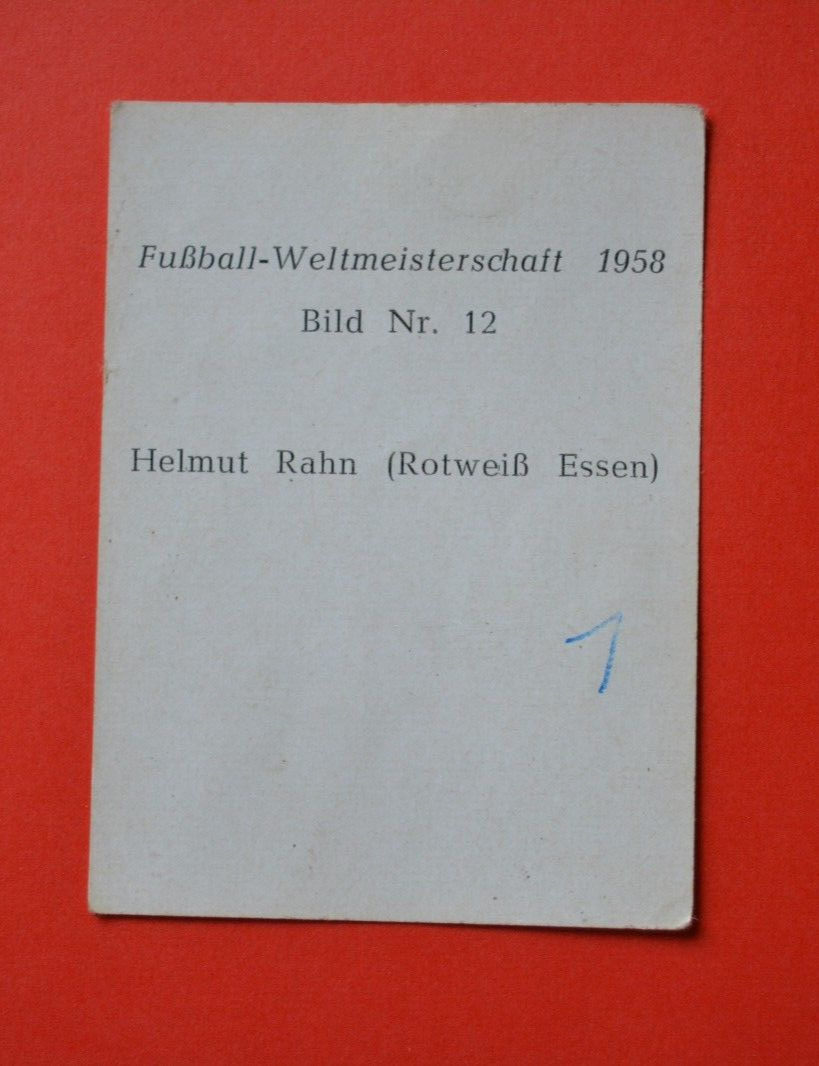 WS-Verlag / Fußball-WM 1958-Helmut Rahn Deutschland RW Essen #12 ...
