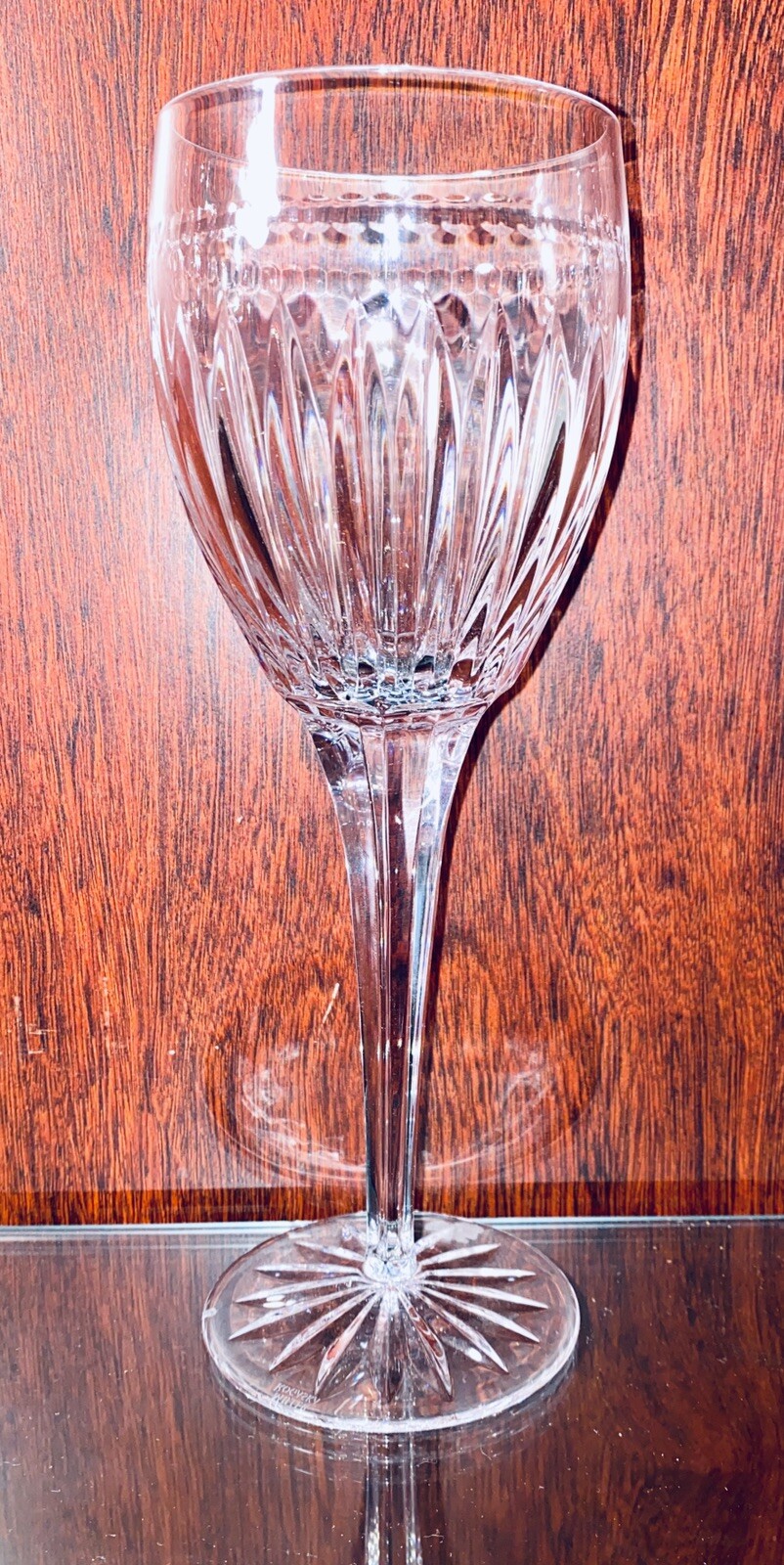 Crystal Miller Rogaska - Infinity Blown / Cut Water Goblet Stemware 8 3 ...
