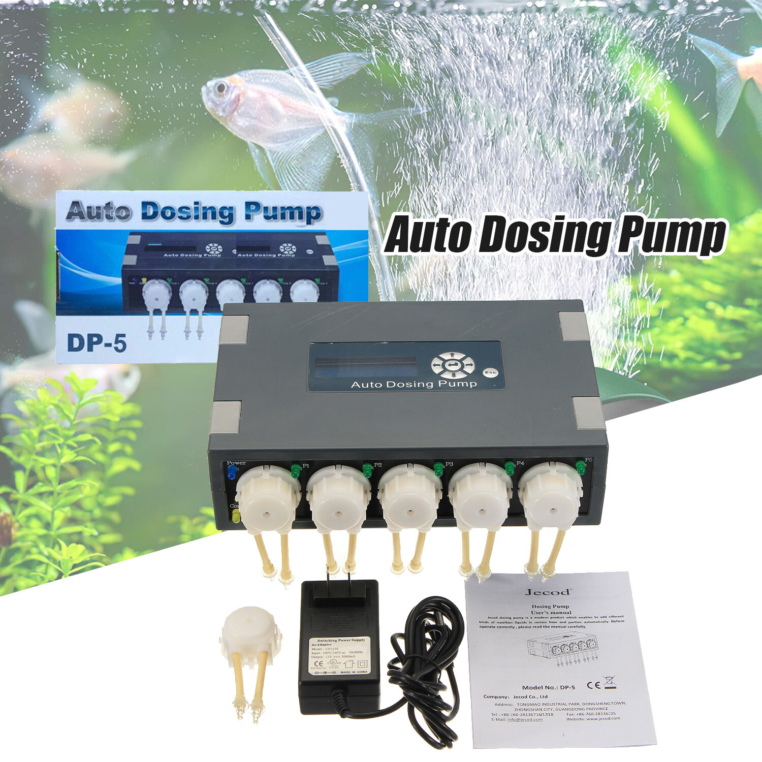 Jebao/Jecod DP-2 3 4 5 Auto Dosing Pump Automatic Doser for Aquariums ...