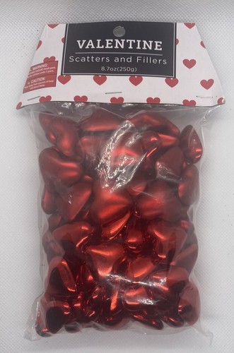 Metallic Red Heart Valentine Vase Filler - 8.7oz | eBay